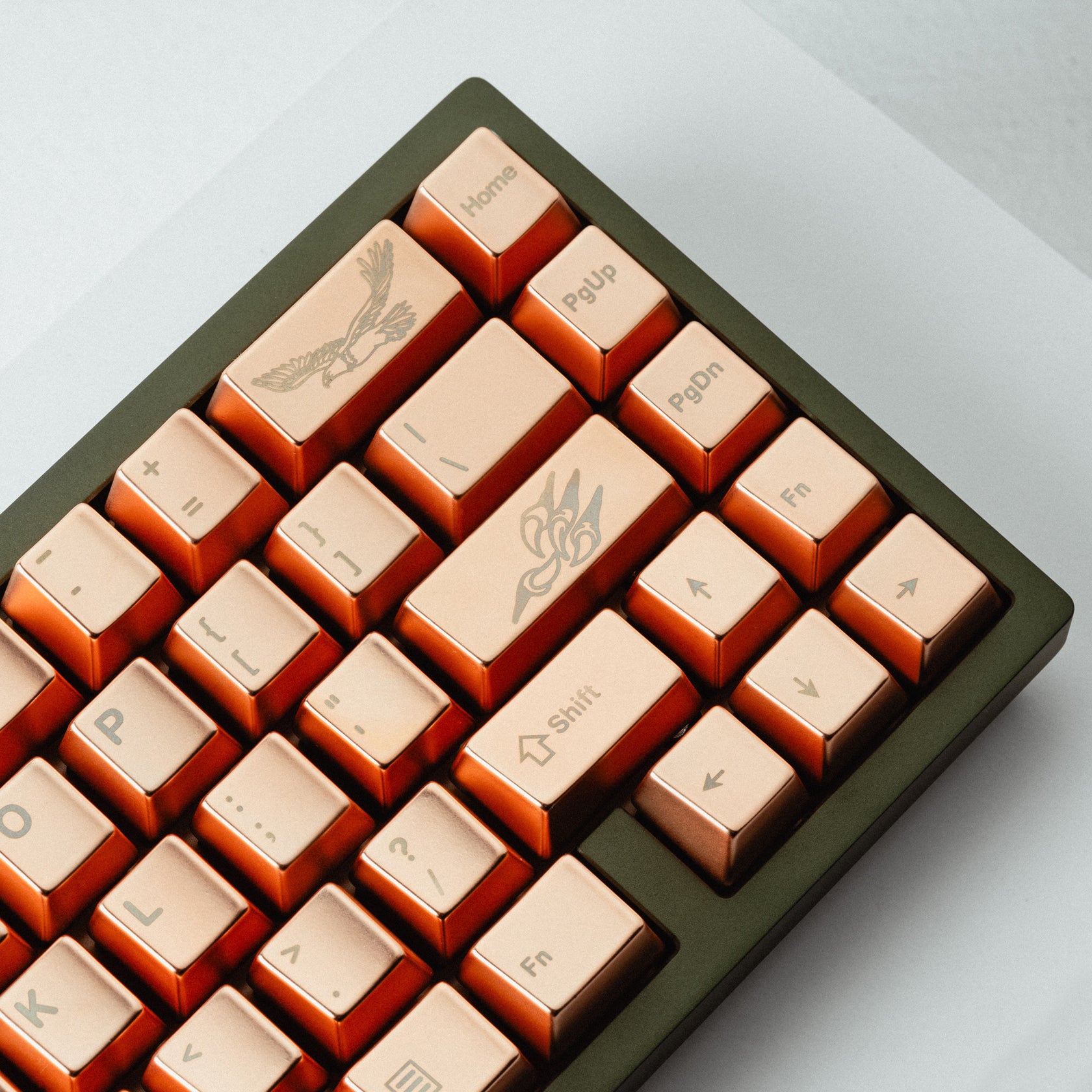 Awekeys Full Metal Keycaps Set: Copper Eagle