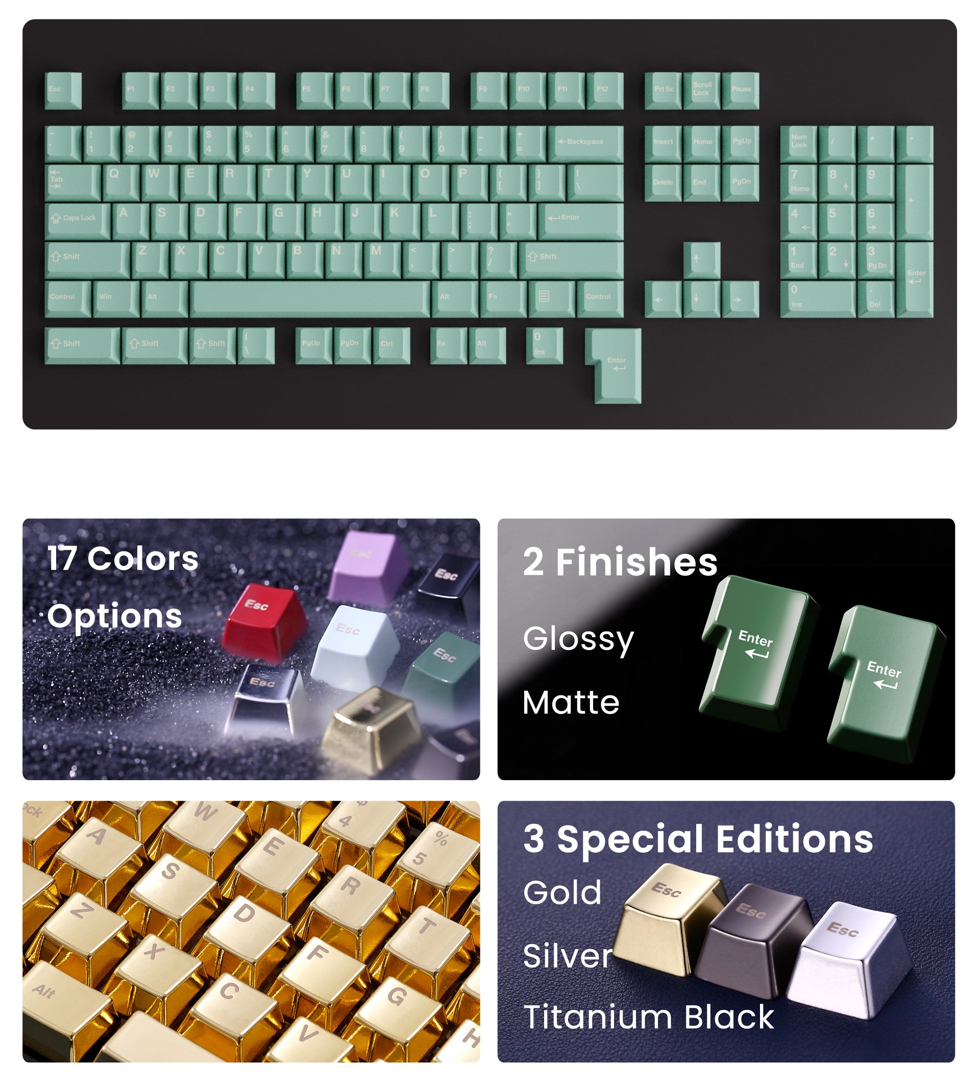 Unleash Your Creativity with a Spectrum of Colorful Metal Keycaps