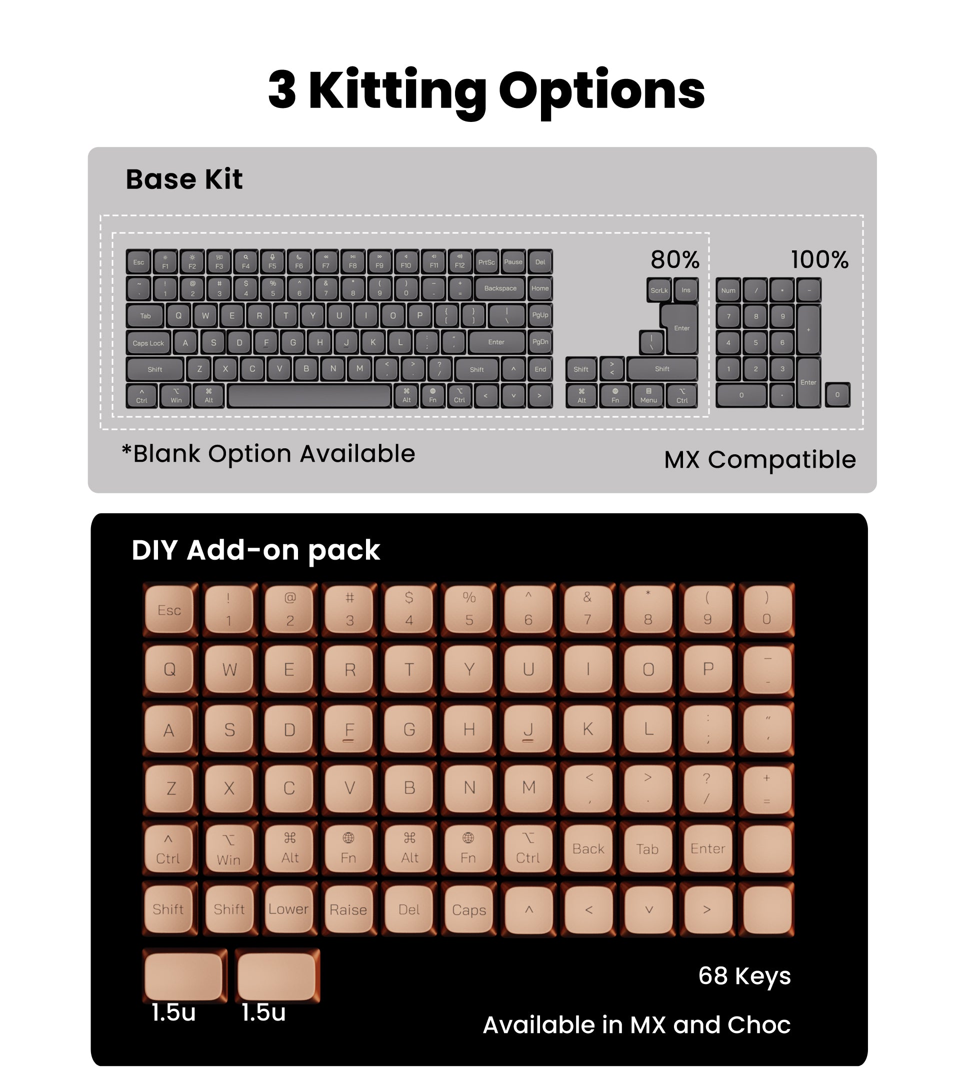Awekeys Air Low Profile Metal Keycaps Set