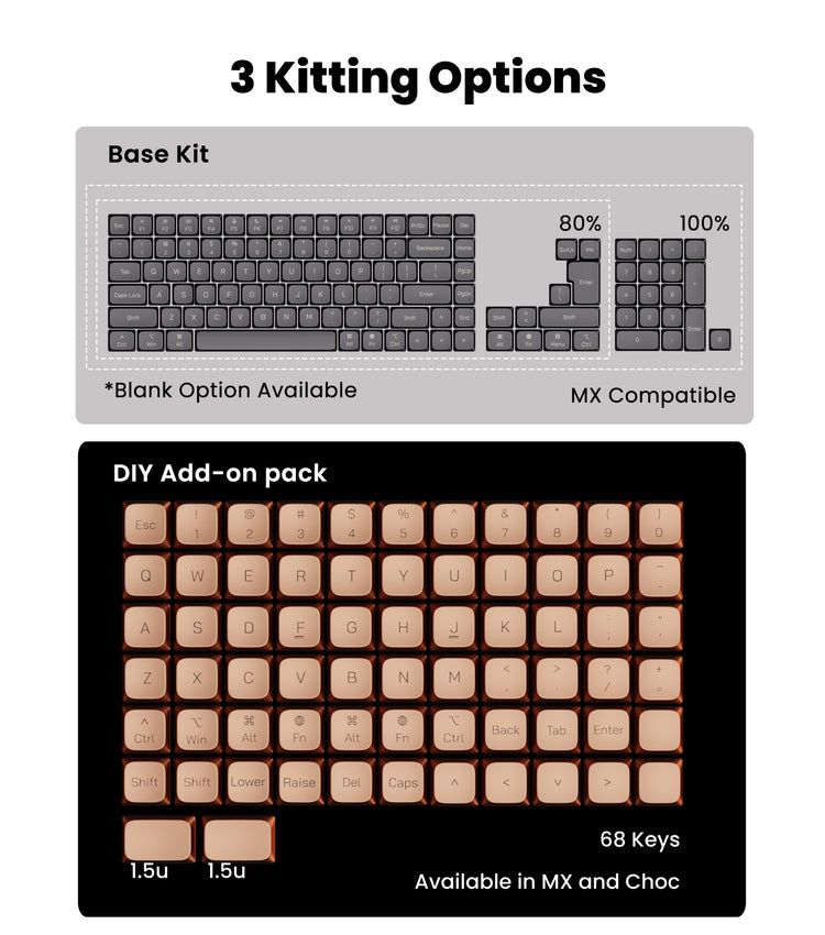 Awekeys Air Low Profile Metal Keycaps Set